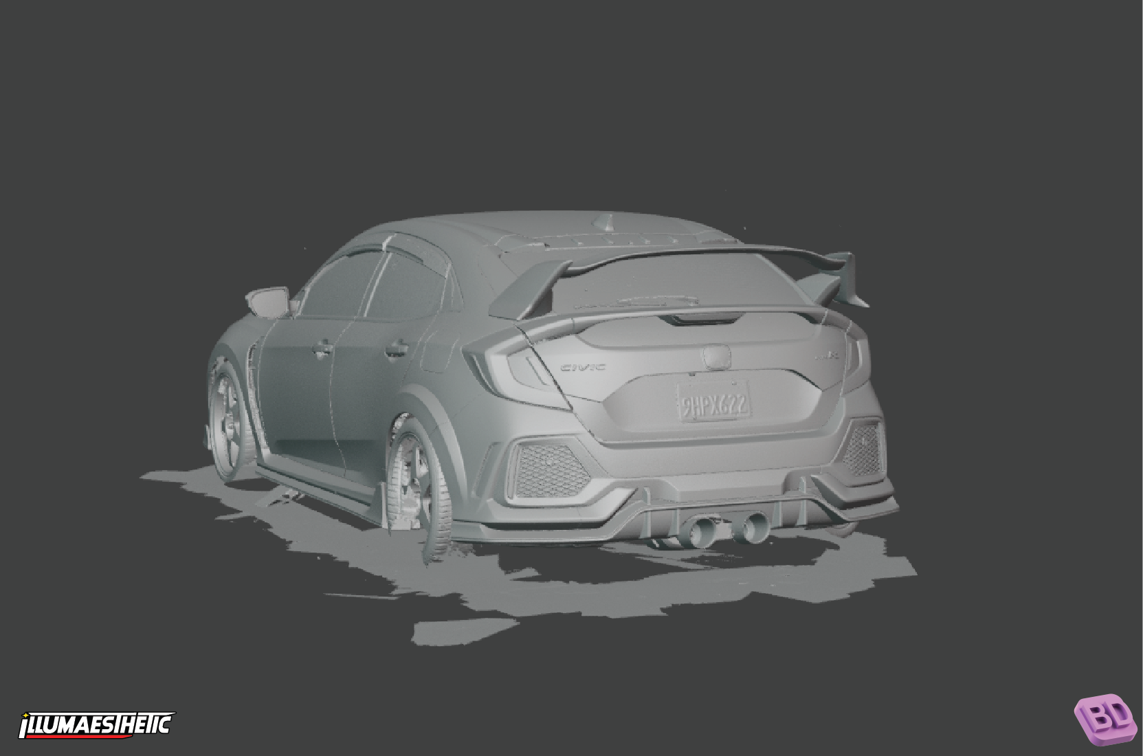 Honda Civic Type R (FK8) 3D Scan (2017-2022) – Illumaesthetic